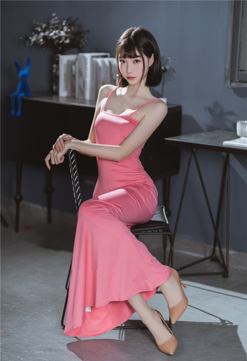 许岚LAN 粉色长裙 [40P-296MB]-九月乐园