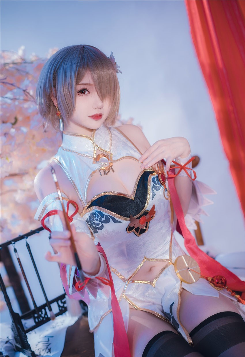 雪晴Astra 崩坏3丽塔 浣溪沙旗袍[56P-442MB]-九月乐园